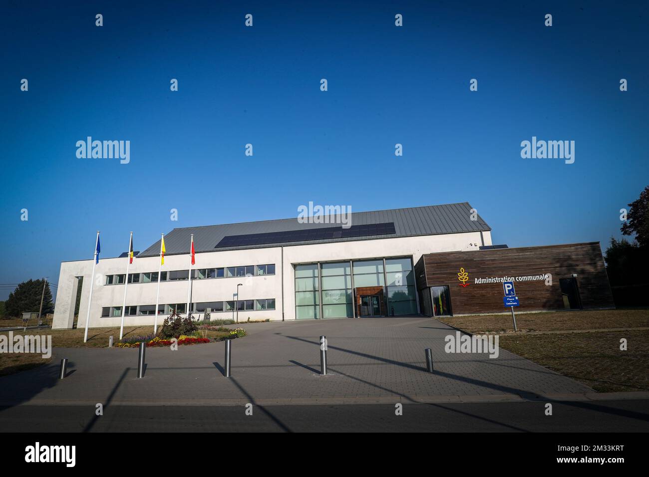 Illustration picture shows communal house in Villers-le-Bouillet ...