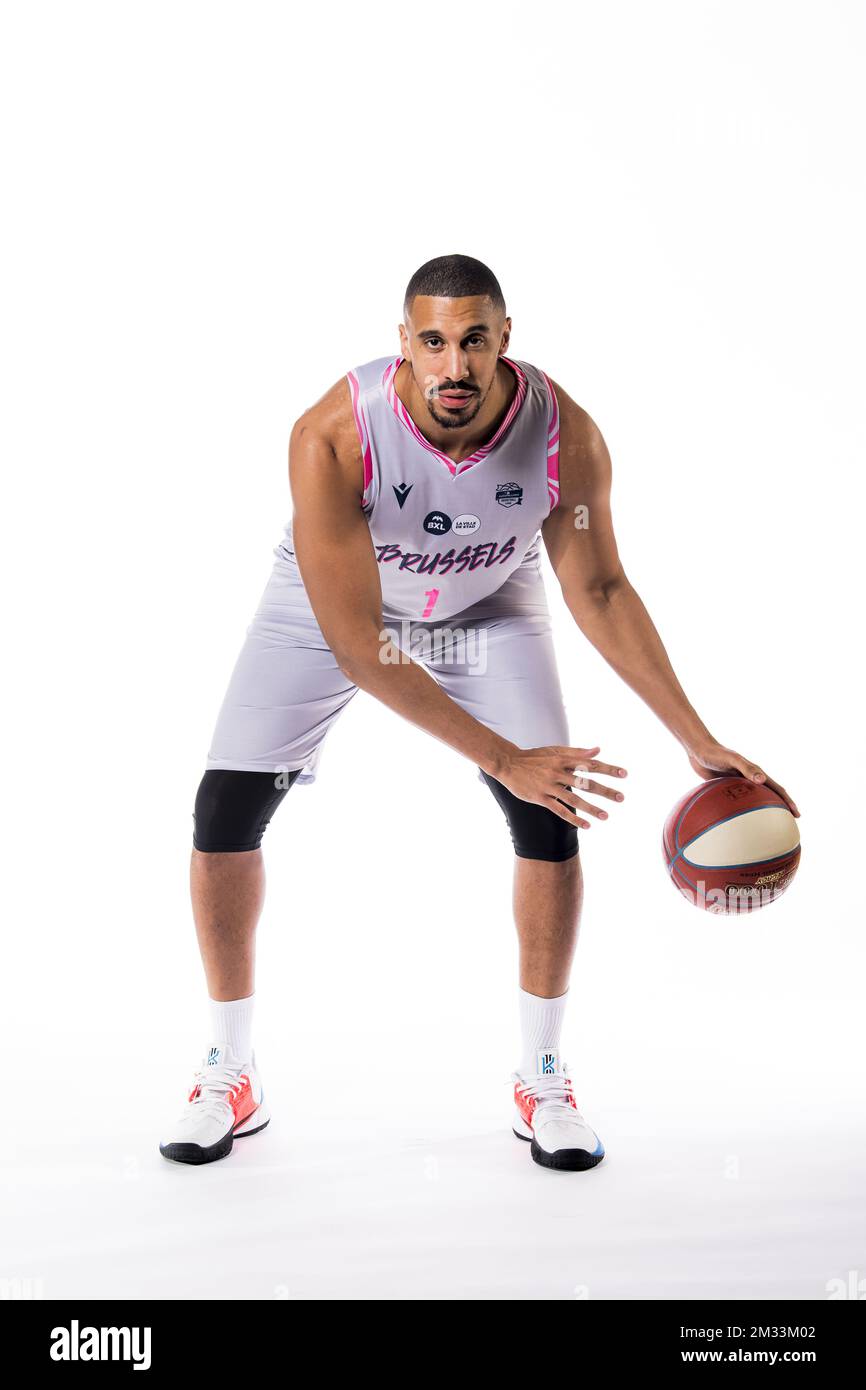 Ryan Richards poses at a photoshoot of Belgian Basketball team Phoenix ...