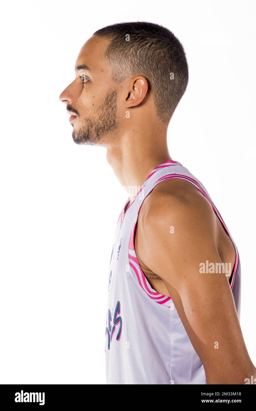 Brussels' William Robeyns poses at a photoshoot of Belgian Basketball ...