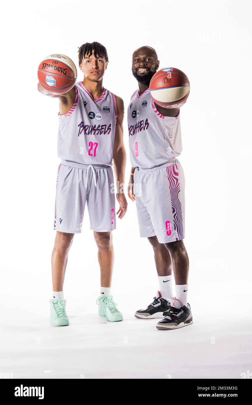 Sean Pouedet and Thomas Massamba poses at a photoshoot of Belgian ...