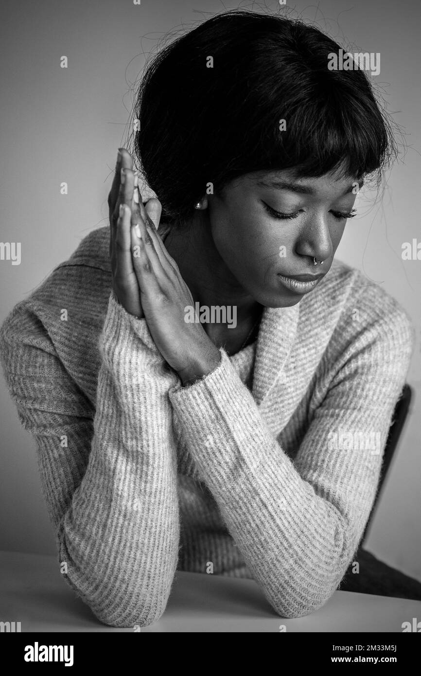 African feel Black and White Stock Photos & Images - Alamy