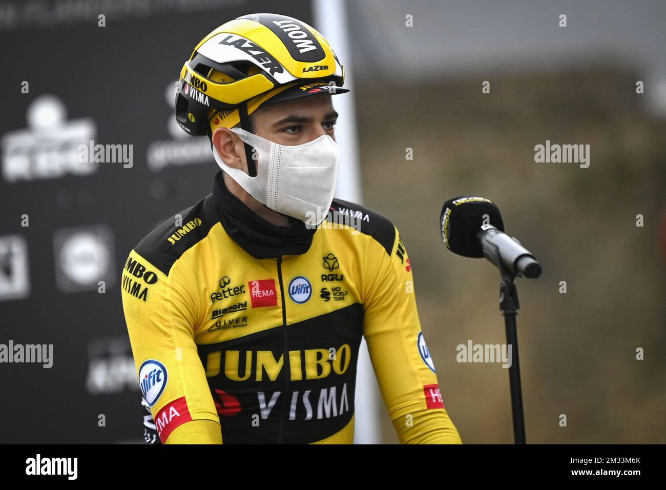 Belgian Wout Van Aert of Team Jumbo-Visma pictured at the start of the ...