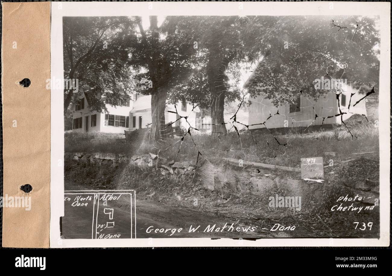 George W. Mathews, house, barn, North Dana, Dana, Mass., June 18, 1928 ...