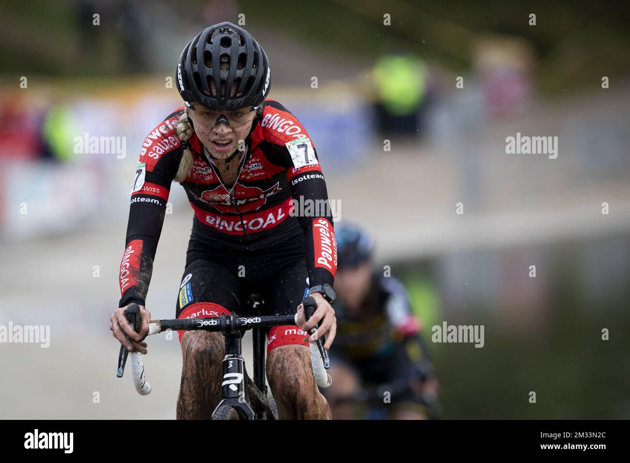 Belgian Laura Verdonschot pictured in action during the women's race at ...
