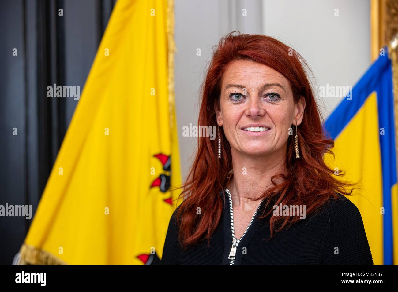 Kortrijk's mayor Ruth Vandenberghe poses for the photographer during ...