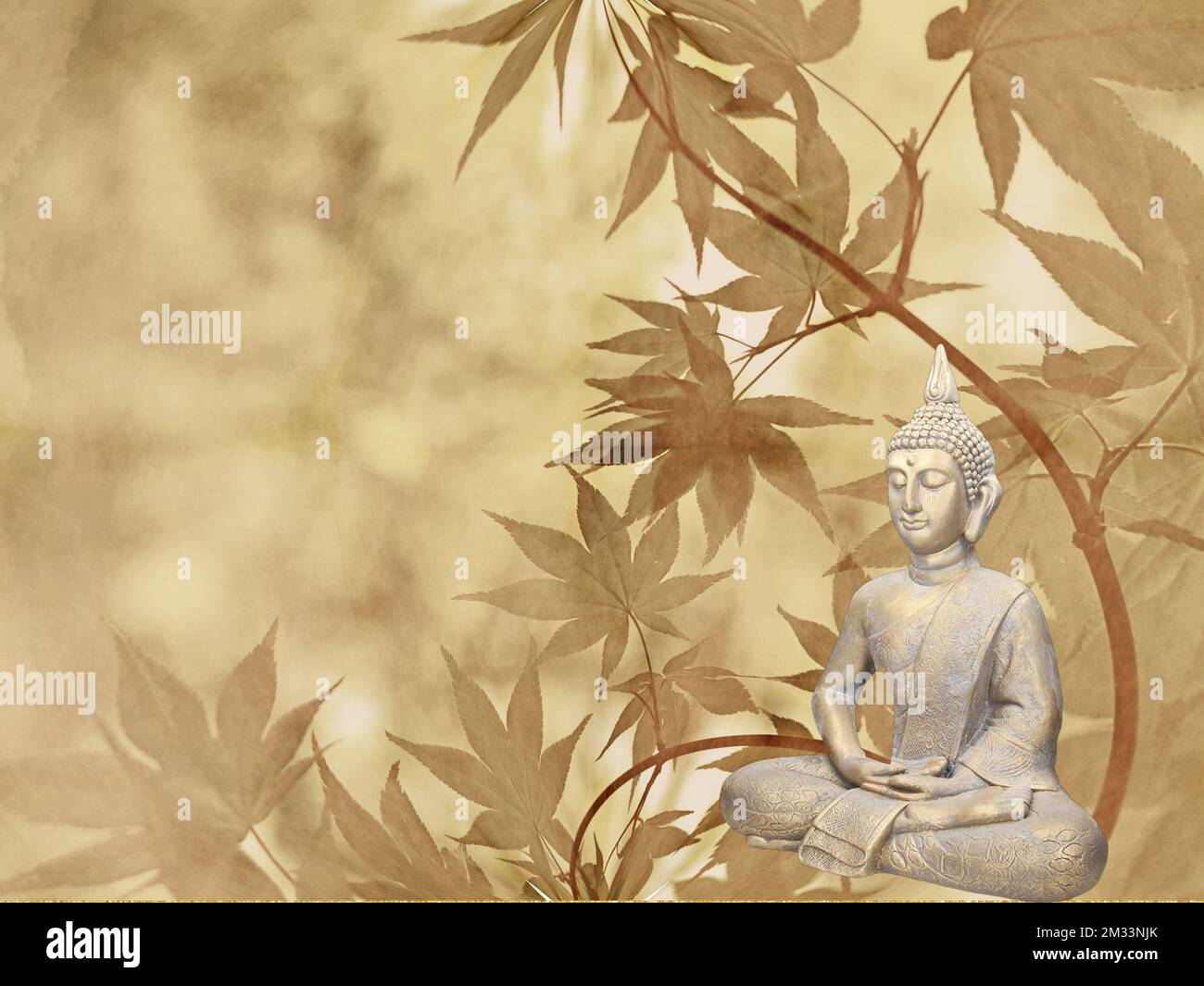 spiritual background with buddha statue Stock Photo - Alamy