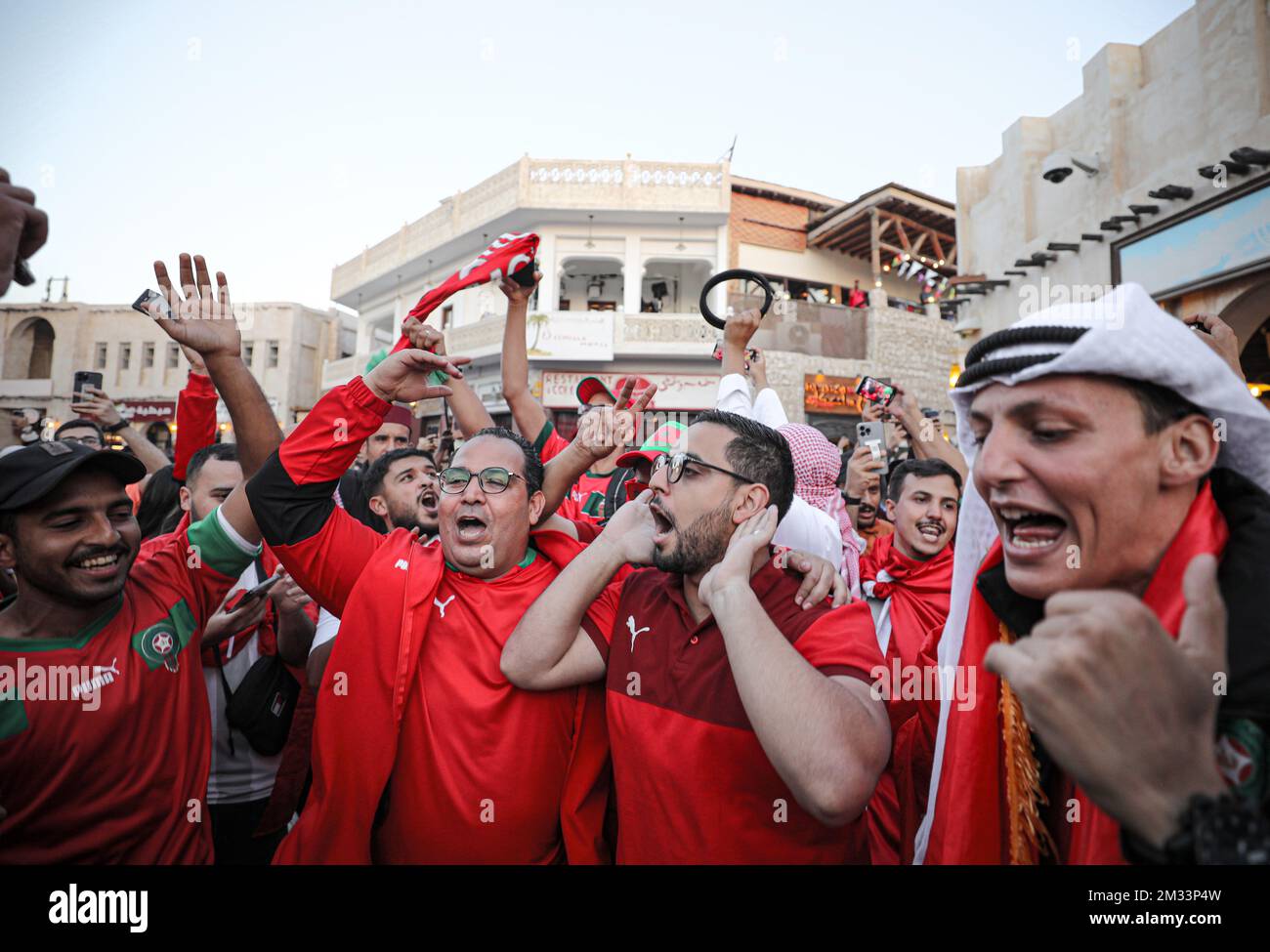 Doha, Qatar, Qatar. 14th Dec, 2022. Morocco's fans at Doha, Before Morocco vs France match ...
