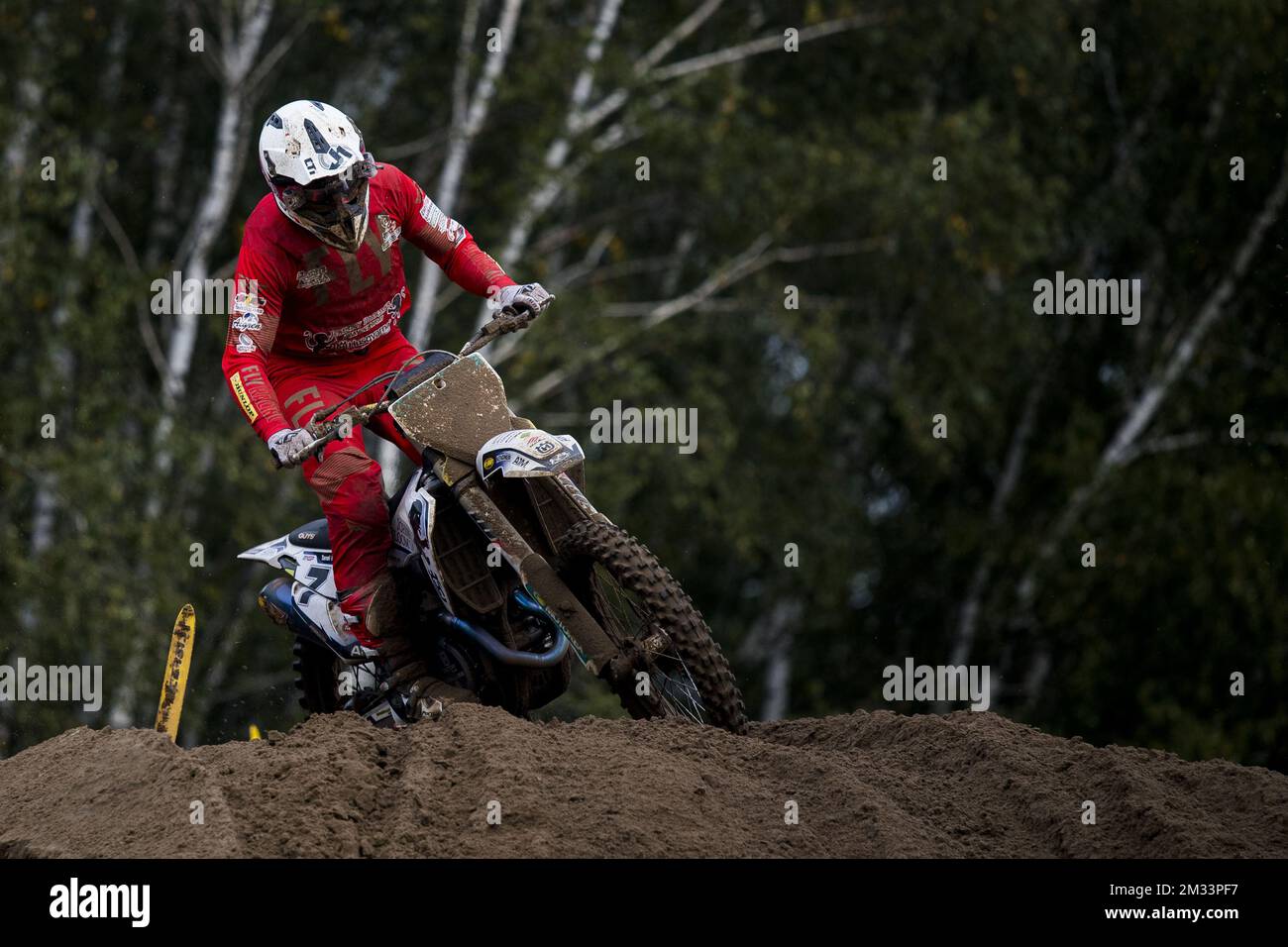 Estonian Tanel Leok pictured in action during the motocross MXGP Grand ...