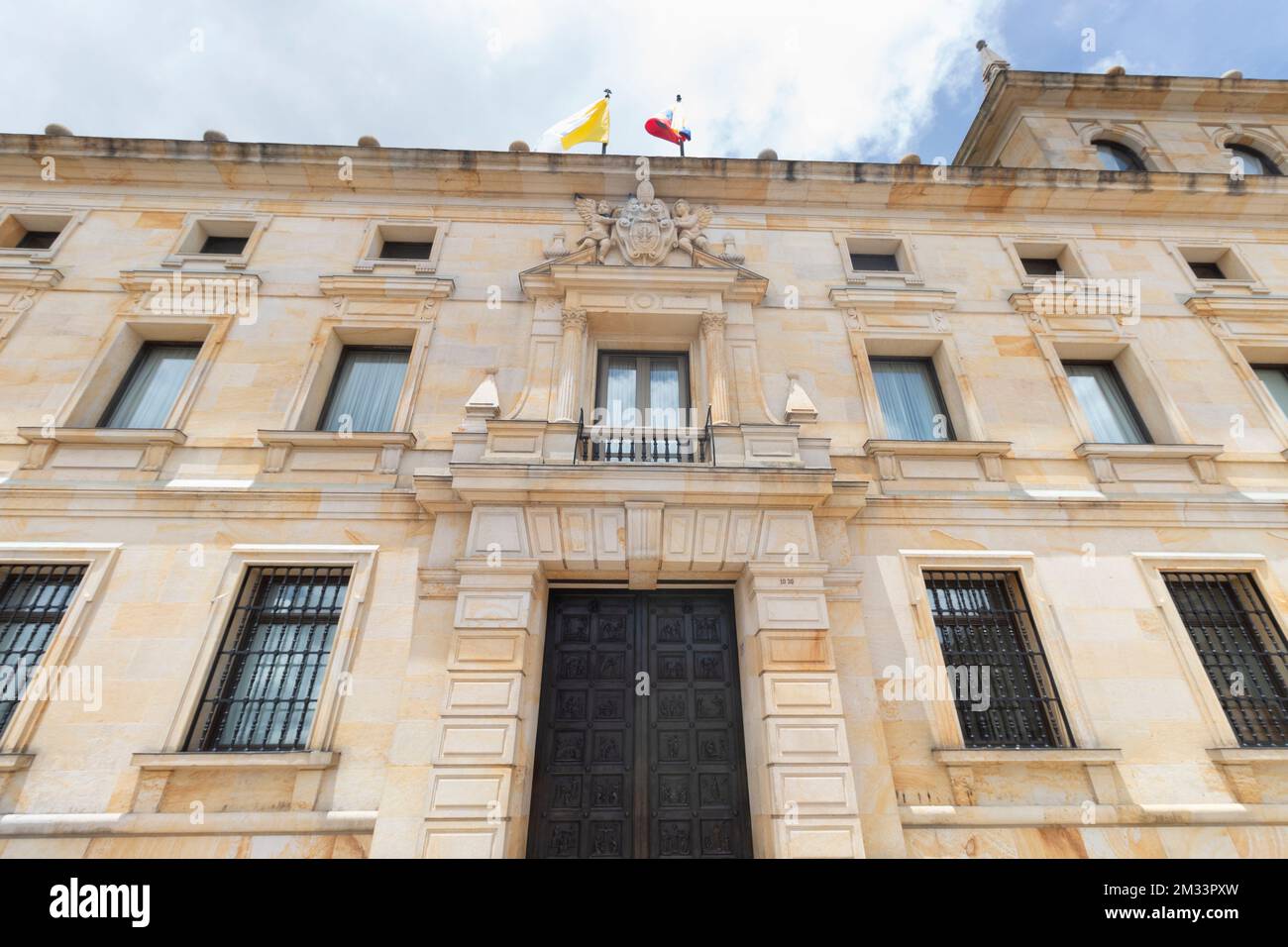 Archbishops palace with his famous door and architecture. Located at ...