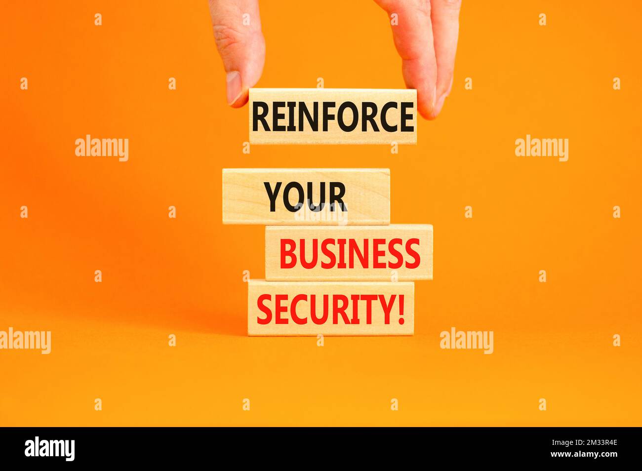 Reinforce your business security symbol. Concept word Reinforce your ...