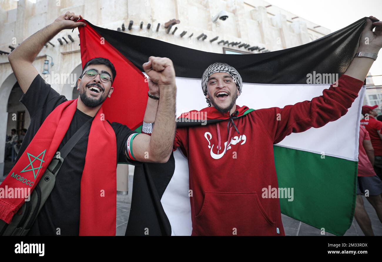 Doha, Qatar, Qatar. 14th Dec, 2022. Morocco's fans at Doha, Before ...