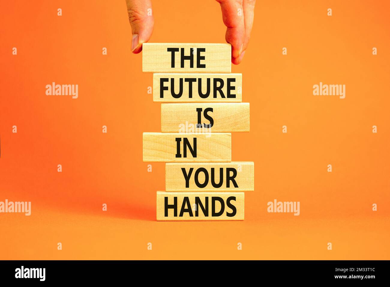 The future is in your hands symbol. Concept words The future is in your ...