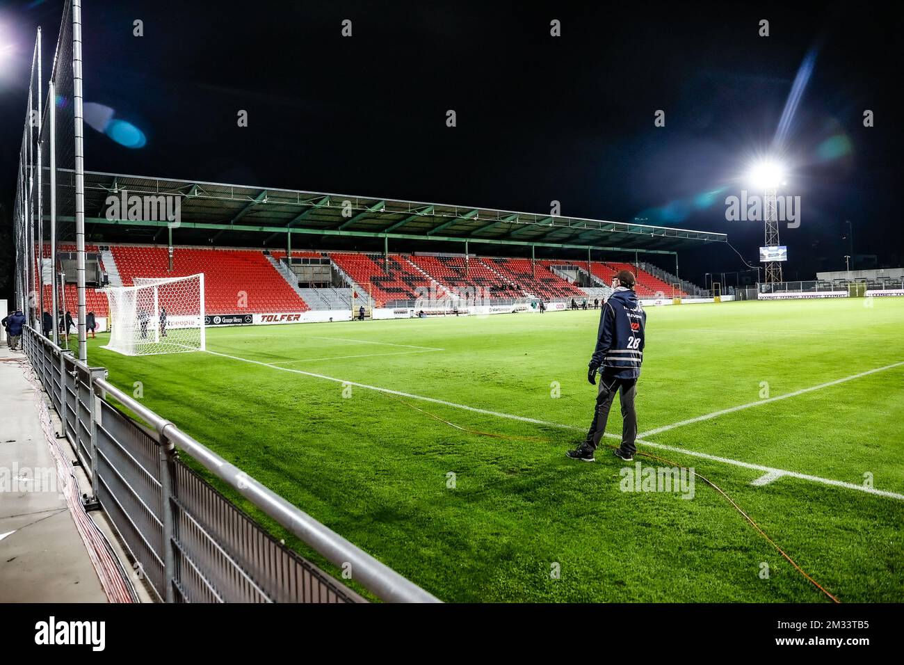 Illustration picture shows empty stands during a soccer match between ...