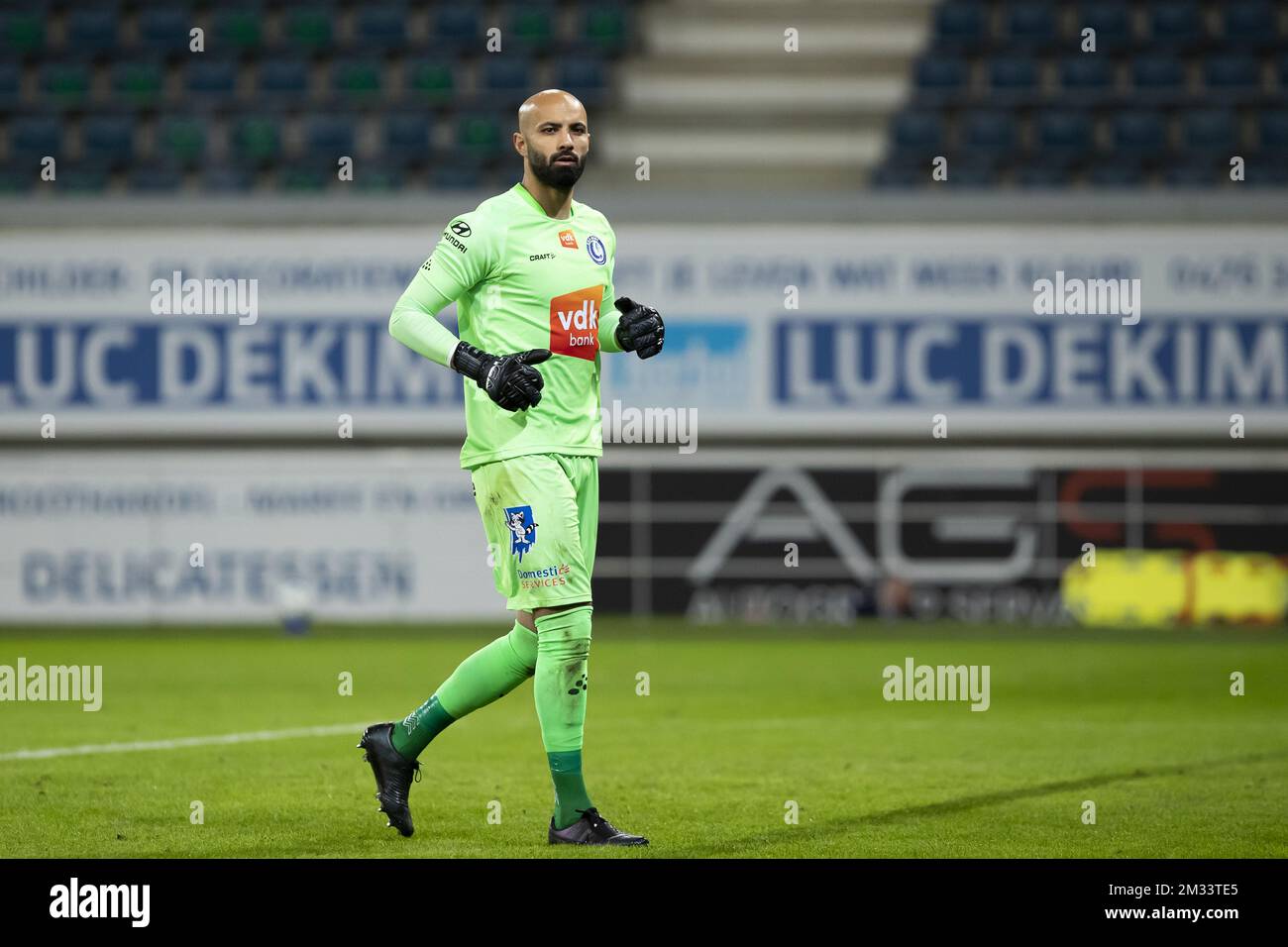 Gent's goalkeeper Sinan Bolat pictured during a soccer match between ...