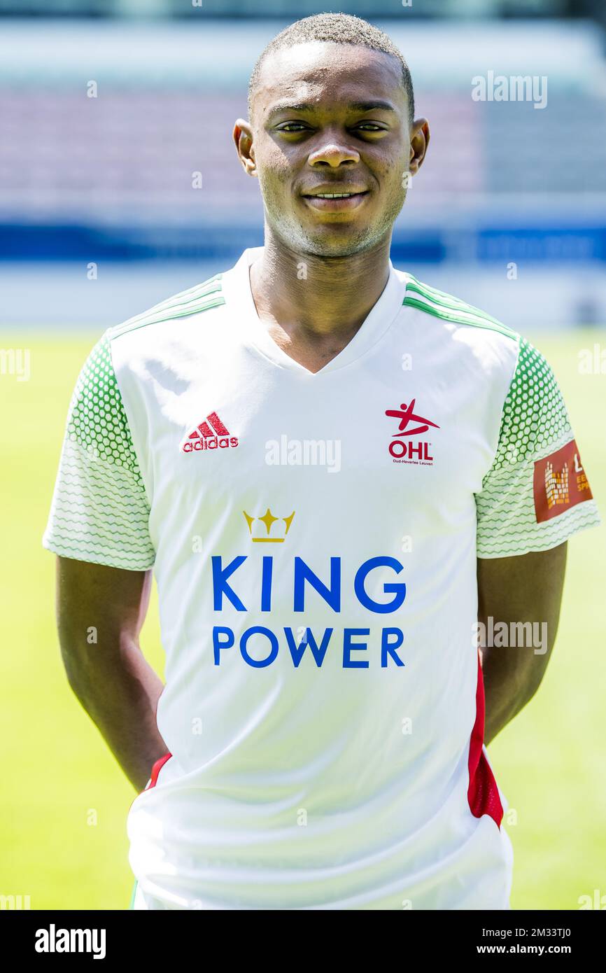 OHL's Isaac Asante poses for the photographer, at the 2020-2021 ...