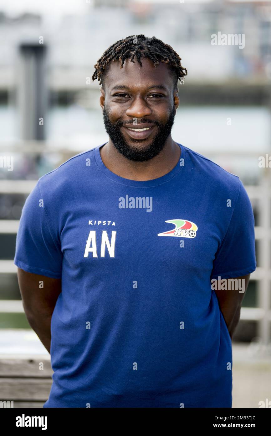 Physical coach Alfred Ntiamoh poses for the photographer, in marge of ...