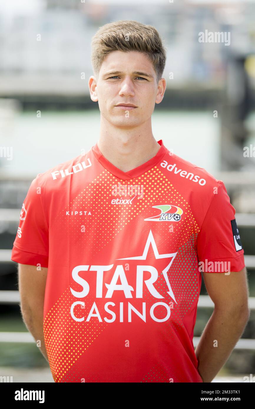Oostende's Anton Tanghe poses for the photographer, in marge of the ...