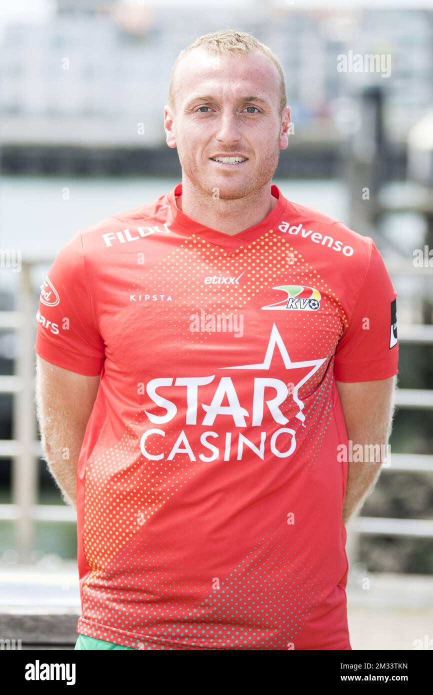 Oostende's Kevin Vandendriessche poses for the photographer, in marge ...