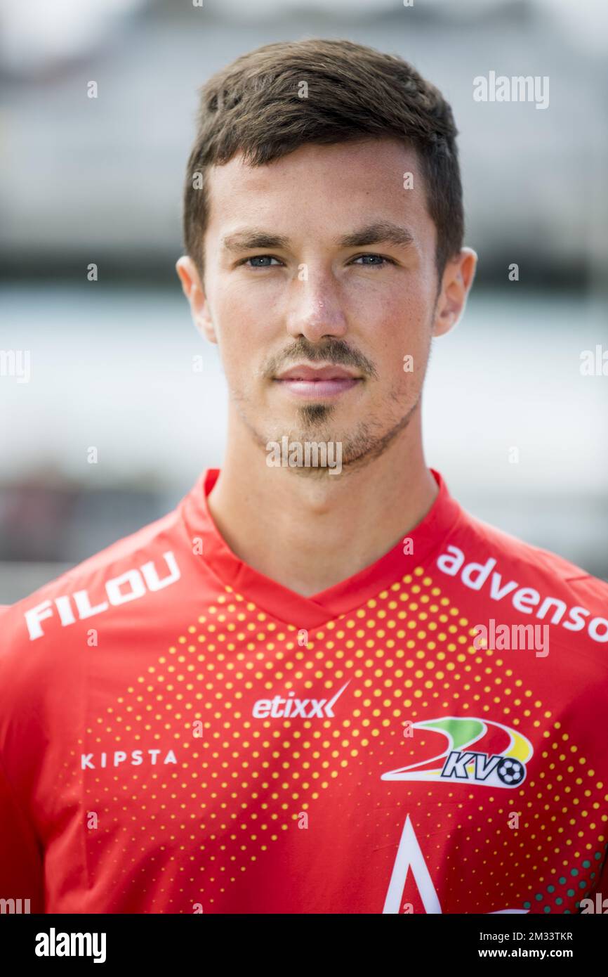Oostende's Maxime D'Arpino poses for the photographer, in marge of the ...