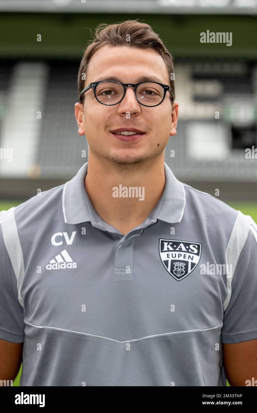 Eupens's warehouse man Cyril Vilvorder poses for the photographer, in marge of the 2020-2021 ...