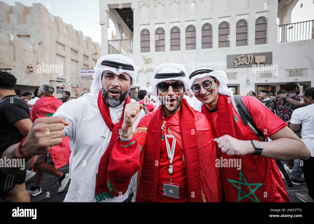 Doha, Qatar, Qatar. 14th Dec, 2022. Morocco's fans at Doha, Before ...