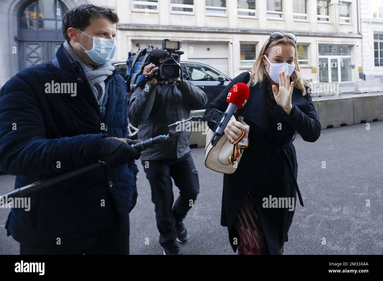 State Secretary for Budget Eva De Bleeker arrives at a Kern meeting, a ...