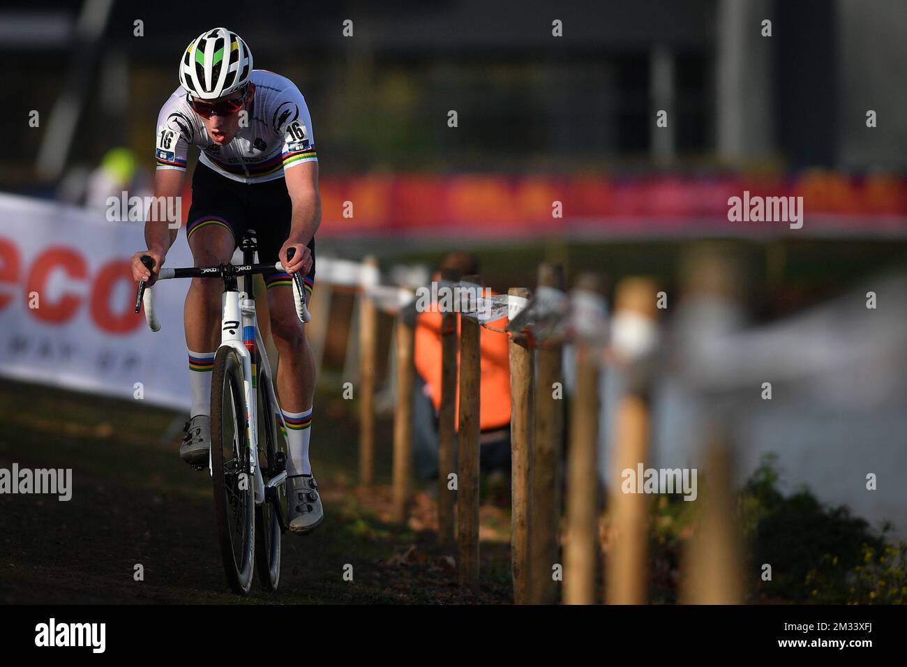 Dutch Ryan Kamp pictured in action during the U23 race at the European ...