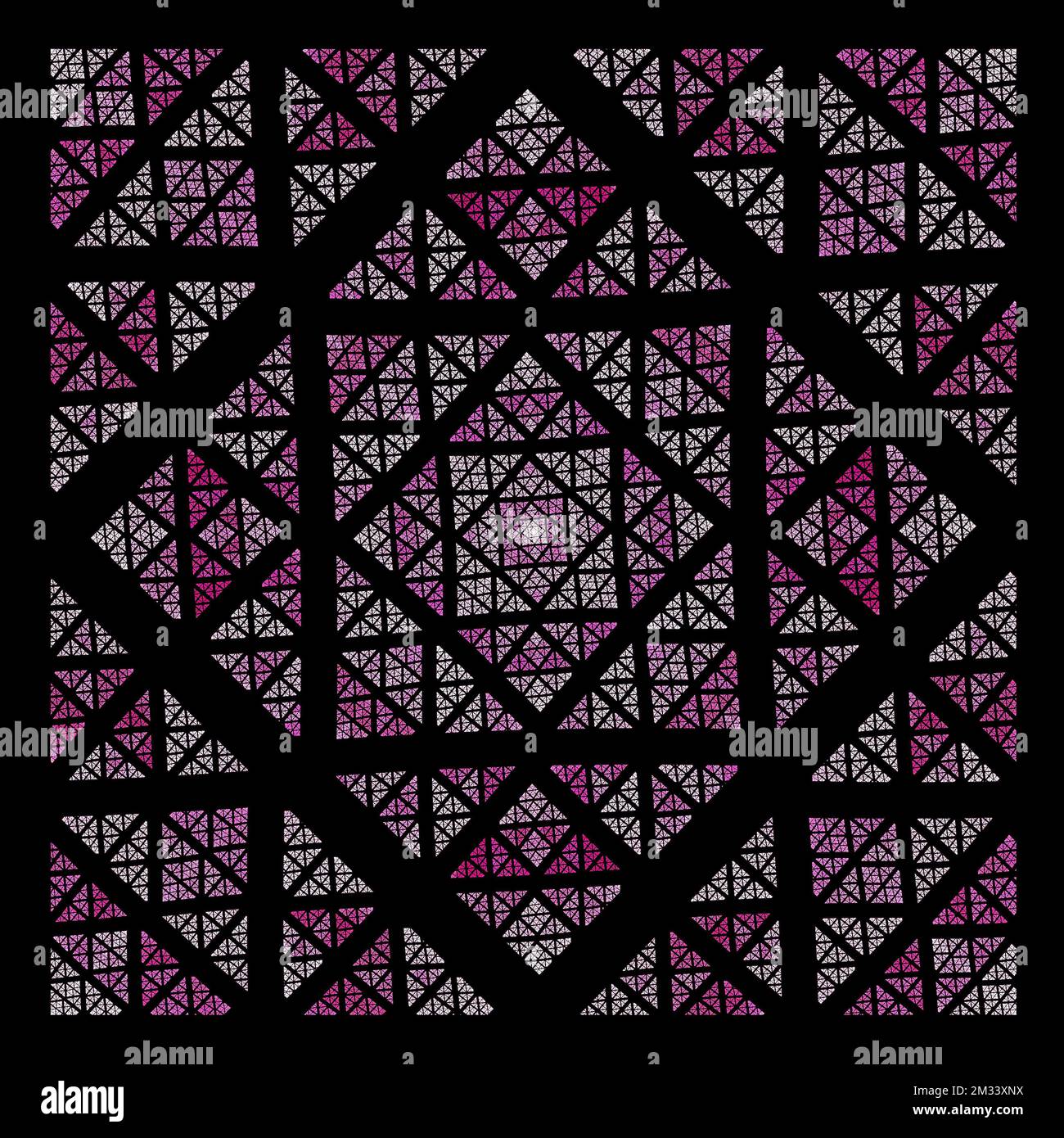 Flame Fractal Pink Stained Glass Effect Stock Photo - Alamy