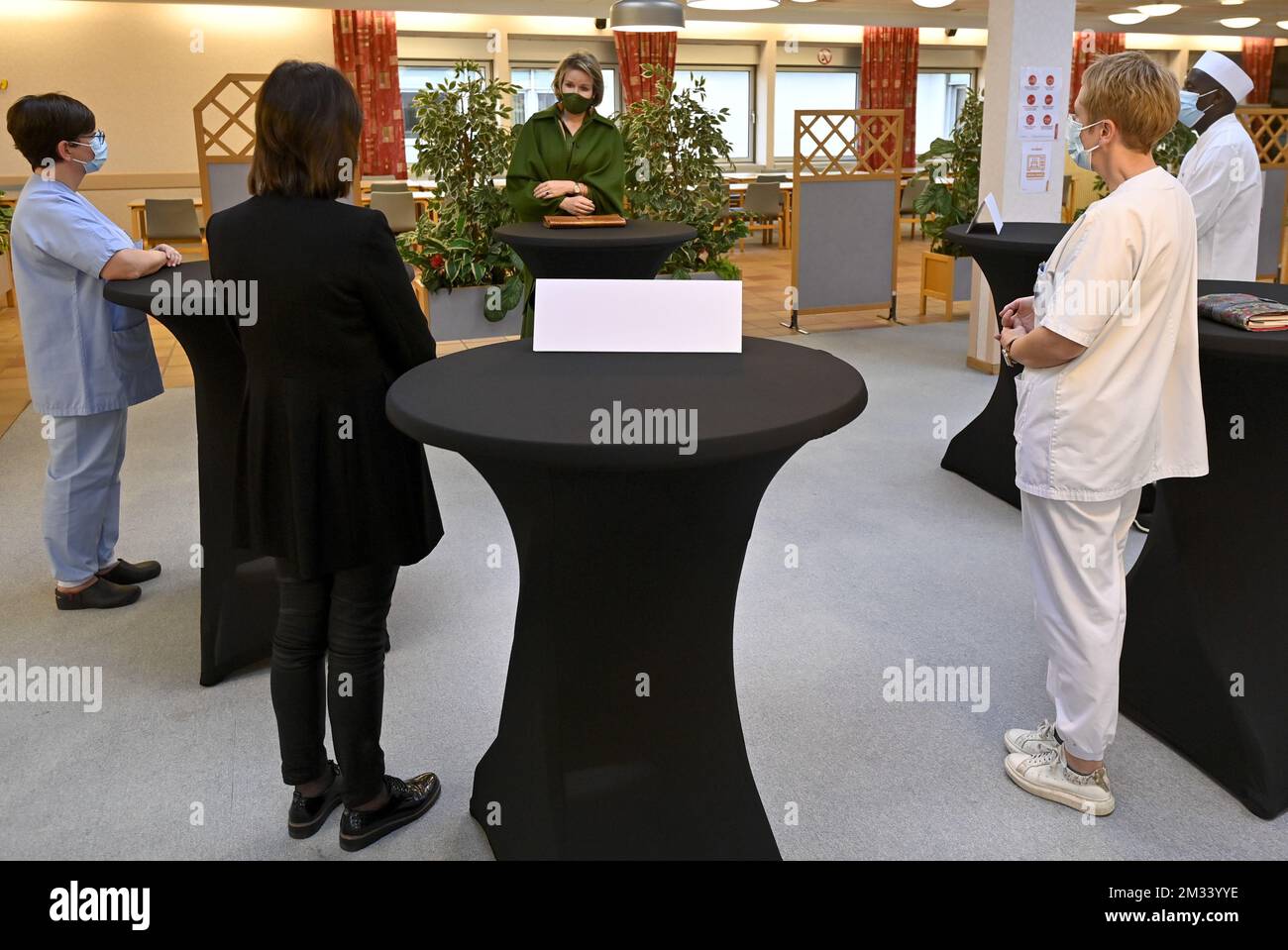 Queen Mathilde of Belgium pictured at a royal visit to the 'Centre ...
