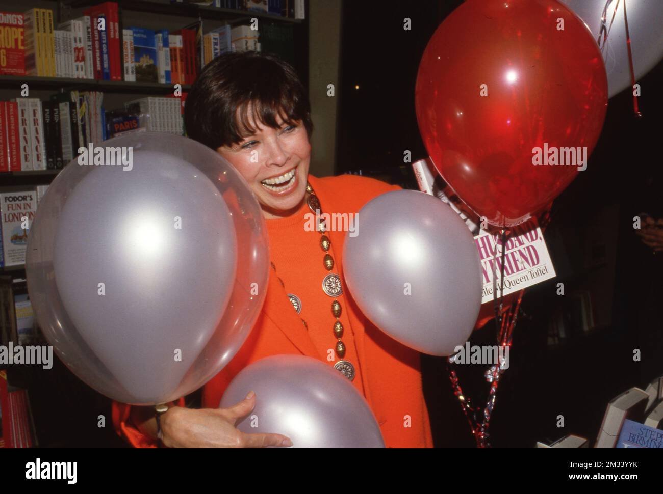 Neile McQueen Toffel promoting her book, My Husband, My Friend in 1986 ...