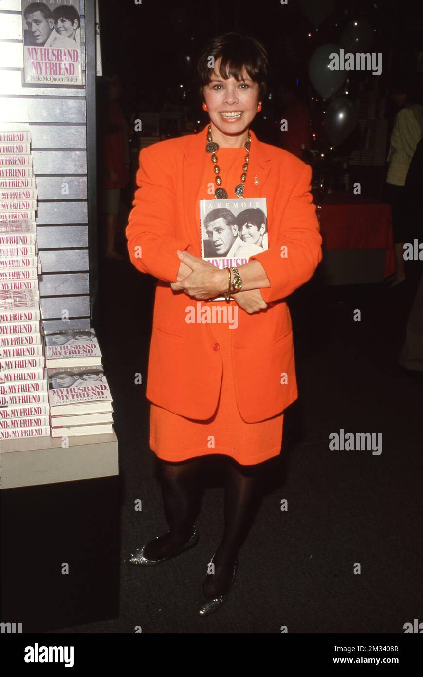 Neile McQueen Toffel promoting her book, My Husband, My Friend in 1986 ...