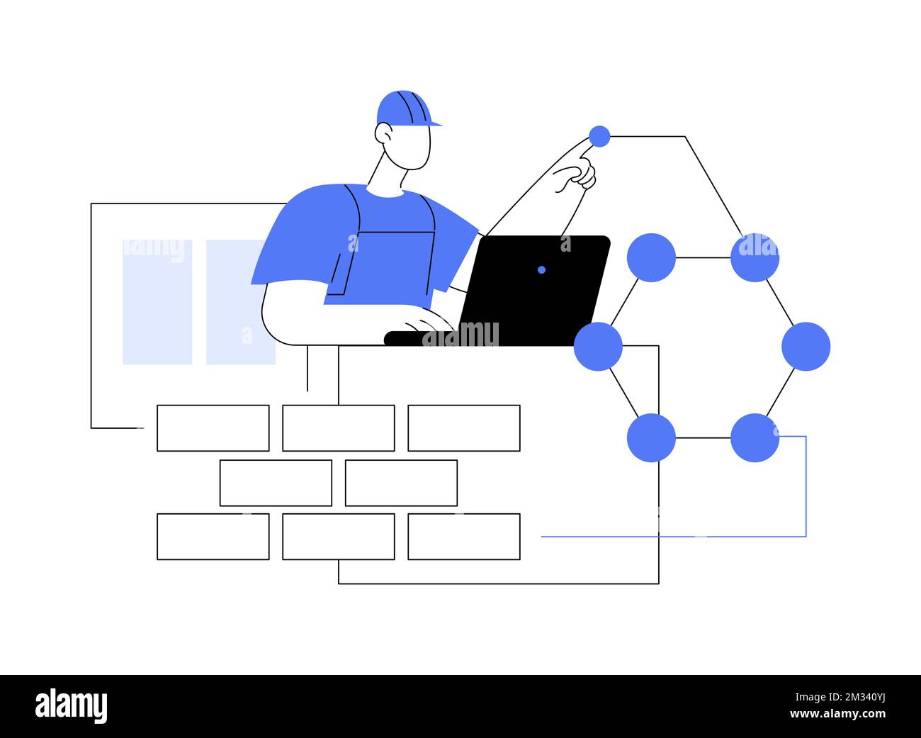 Innovative construction materials abstract concept vector illustration ...