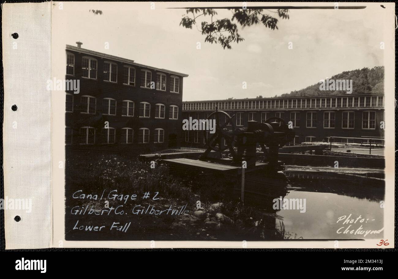 Gilbert Co., canal gage #2, lower fall, Gilbertville, Hardwick, Mass ...
