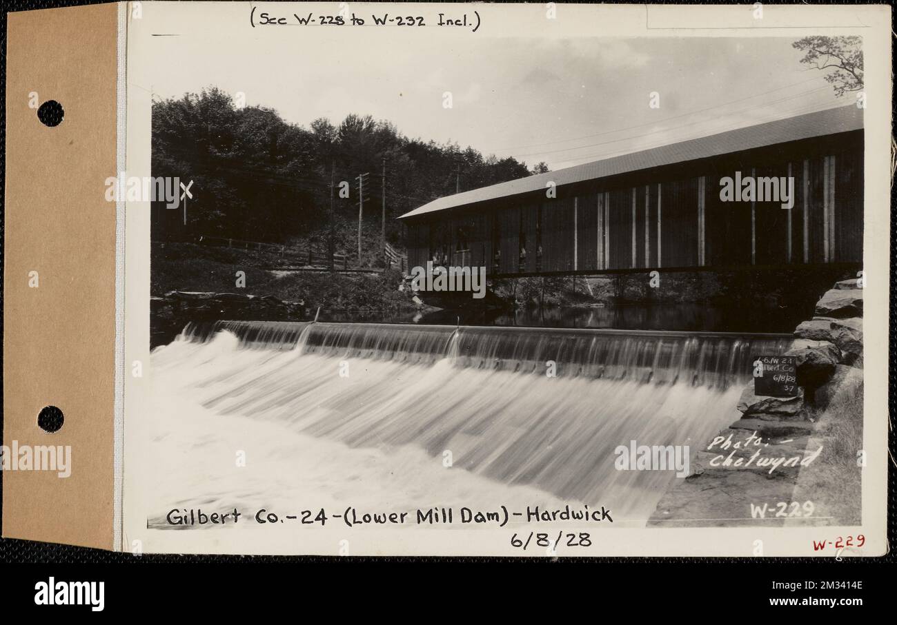 Gilbert Co., 24, Lower Mill dam, Hardwick, Mass., Jun. 8, 1928 , Stream ...