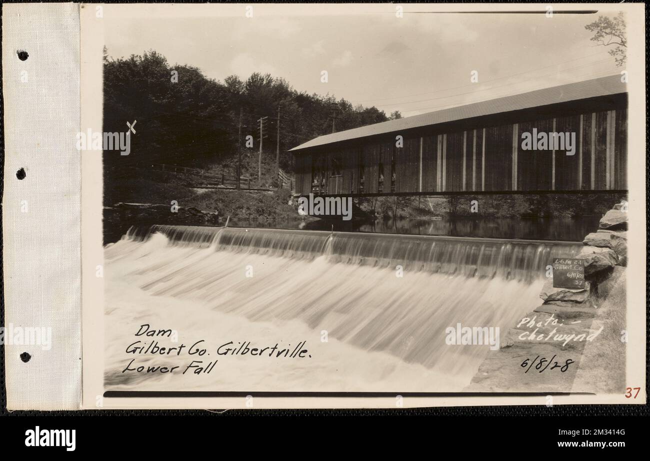 Gilbert Co., dam, lower fall, Gilbertville, Hardwick, Mass., Jun. 8 ...