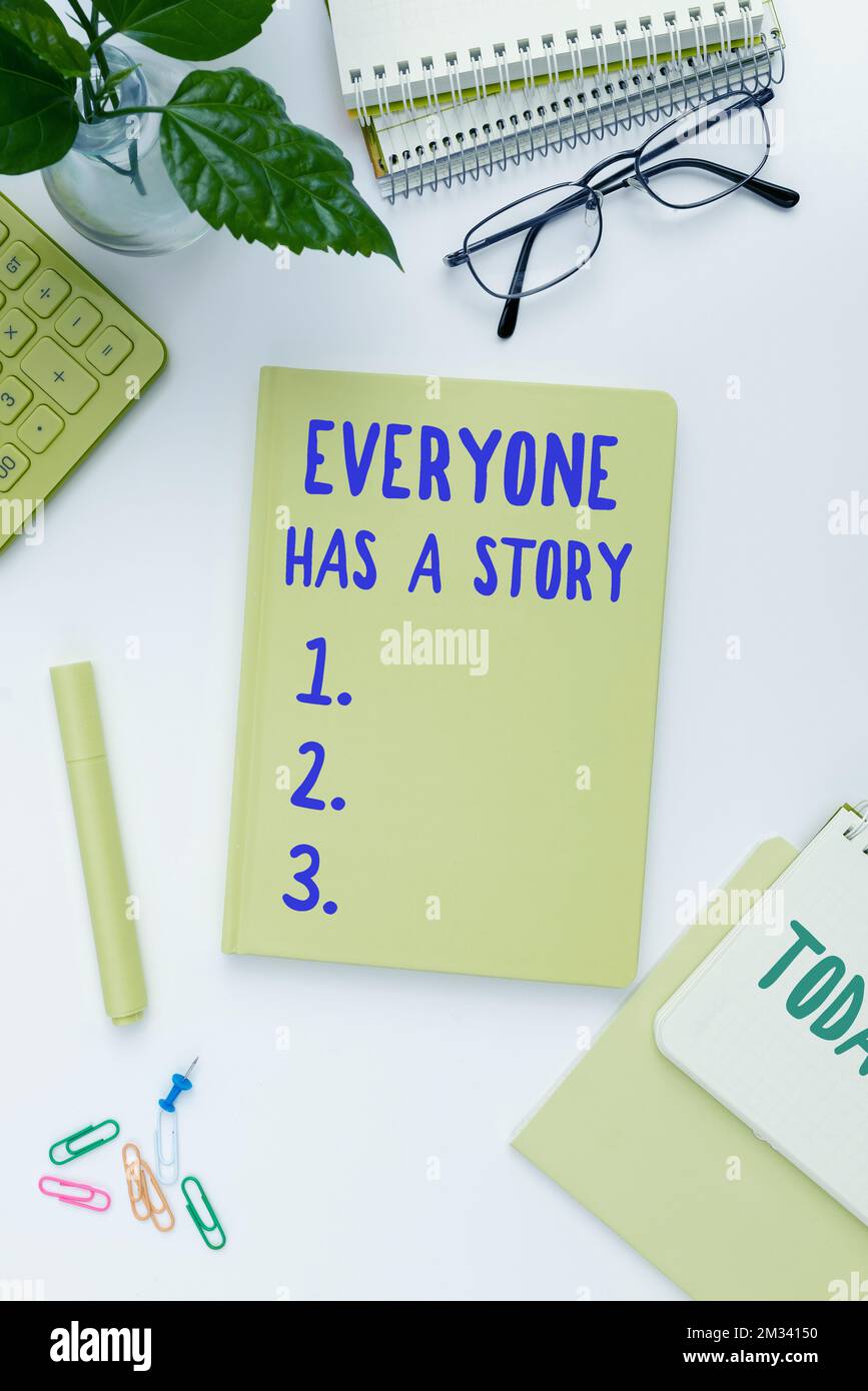 Conceptual caption Everyone Has A Story. Word for Background ...