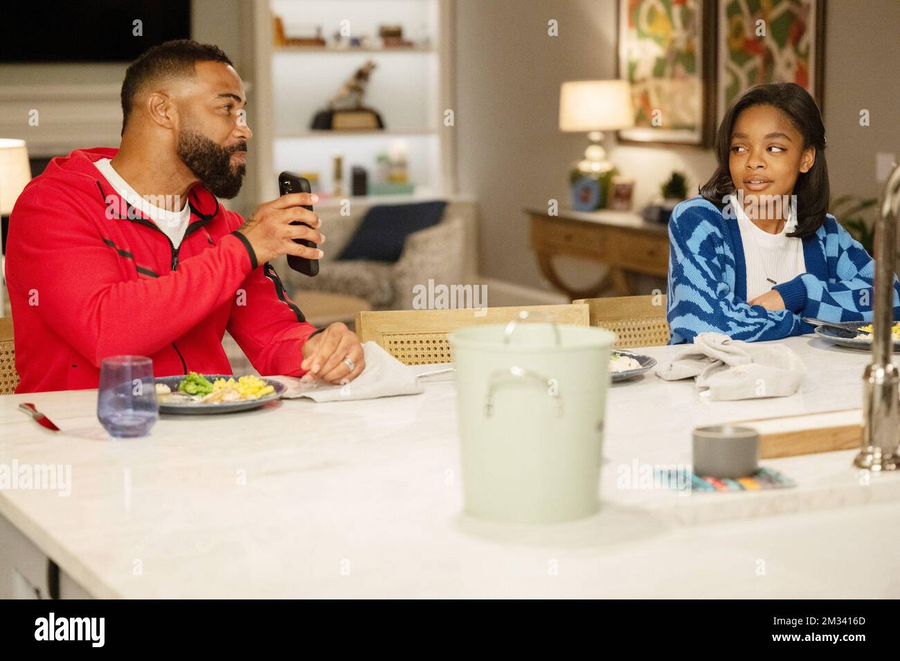 FANTASY FOOTBALL, from left: Omari Hardwick, Marsai Martin, 2022. ph ...