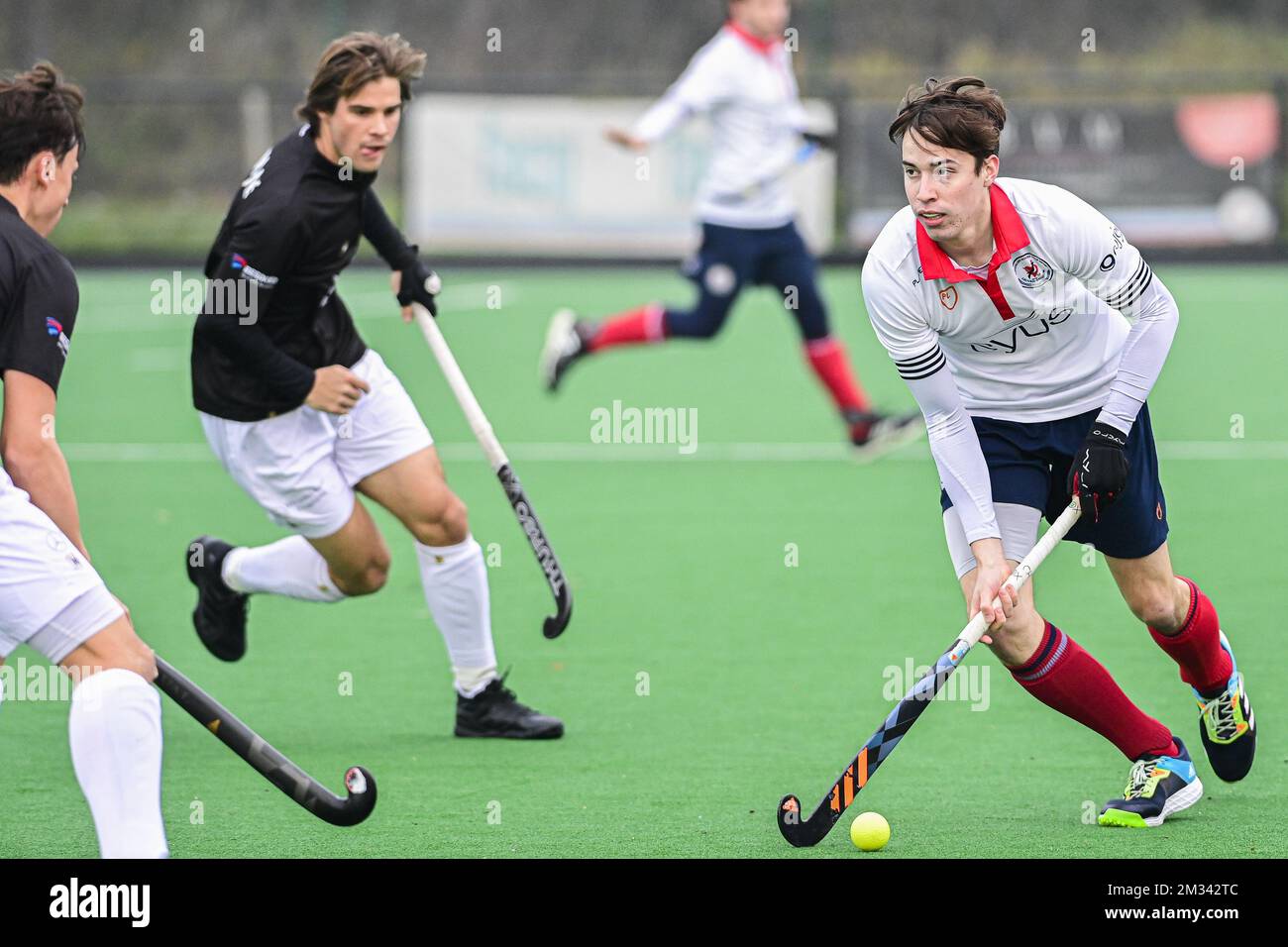 Illustration picture shows a hockey game between KHC Leuven and Royal ...