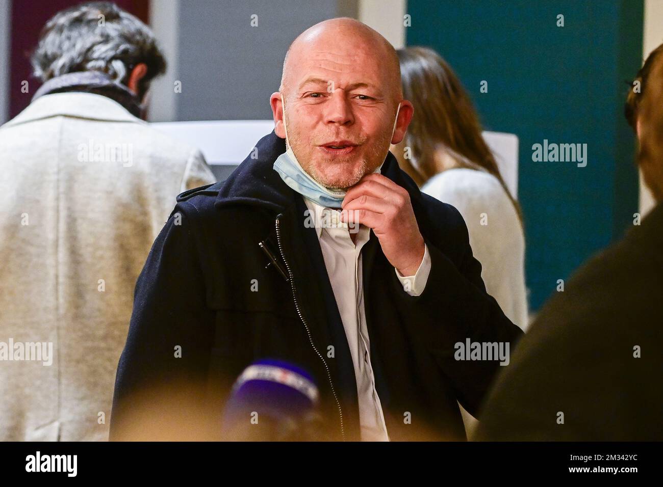 Lawyer Sven Mary, representing Abdeslam pictured ahead of a session of ...