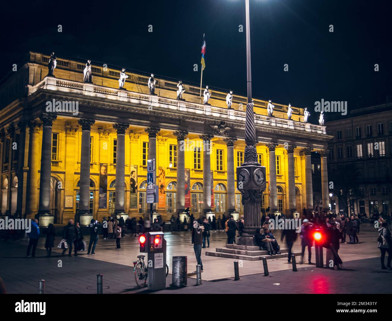 The Opera National de Bordeaux illuminated at night Stock Photo - Alamy