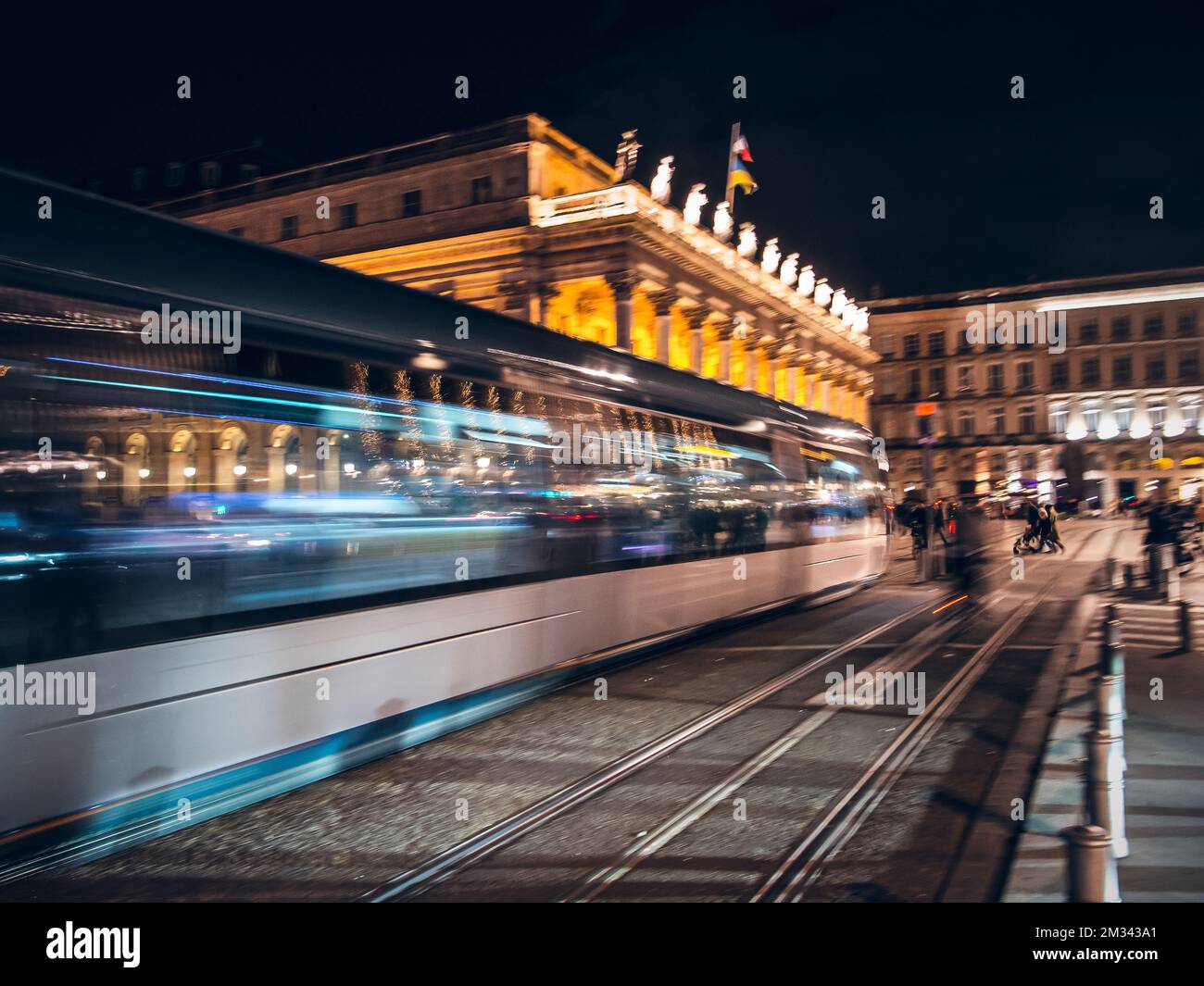 The Opera National de Bordeaux illuminated at night Stock Photo - Alamy