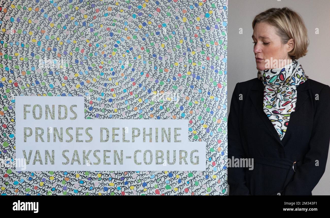 Princess Delphine poses for photographers during the establishment of ...