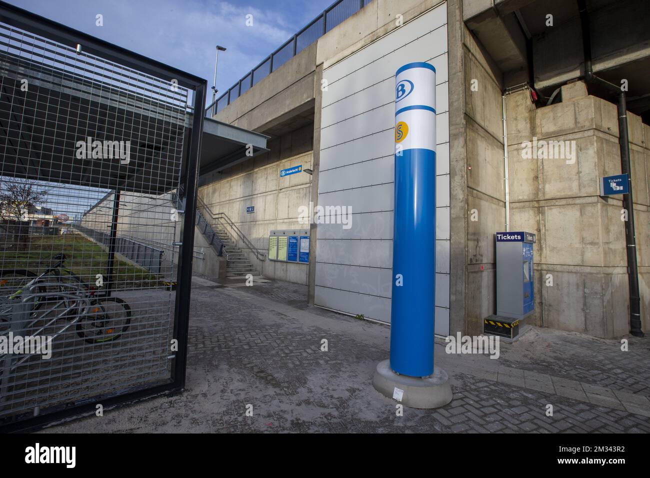 Illustration picture shows the new railway station of the NMBS-SNCB ...