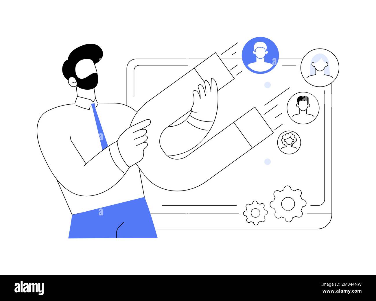 Generating new leads abstract concept vector illustration Stock Vector ...