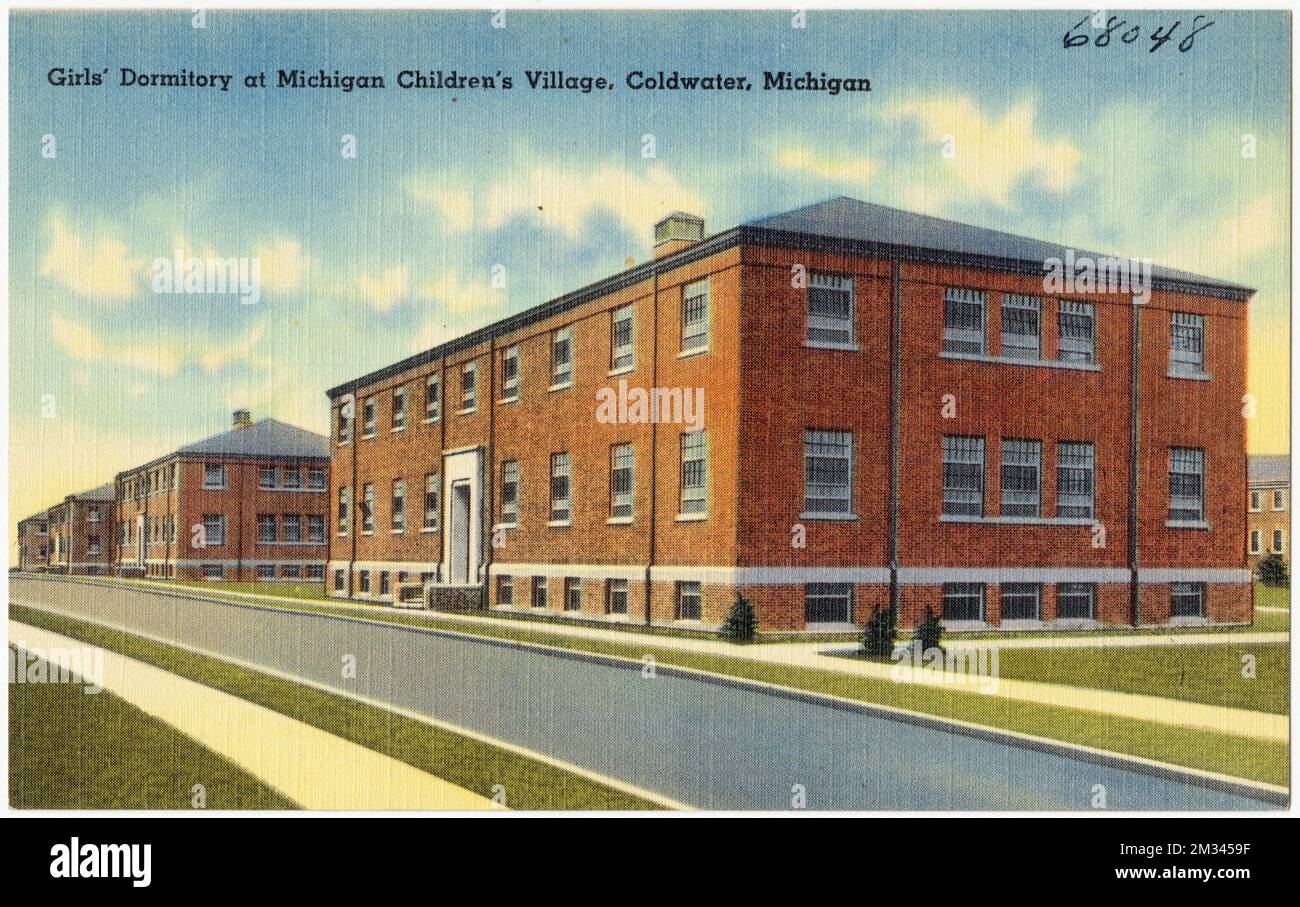 Girls' dormitory at Michigan Children's Village, Coldwater, Michigan ...
