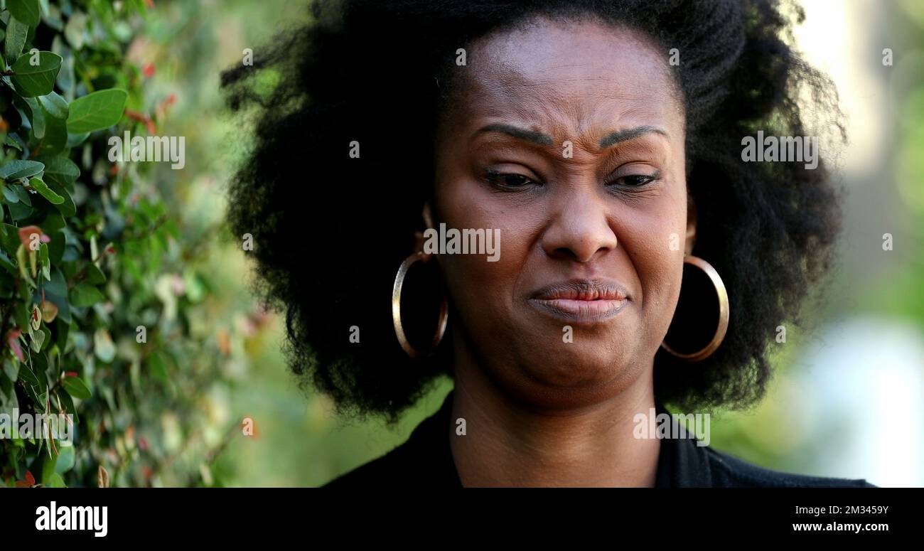 Skeptic black woman judging with disgust, close-up face emotion-1 Stock ... Skeptic black woman judging with disgust, close-up face emotion-1 Stock ...