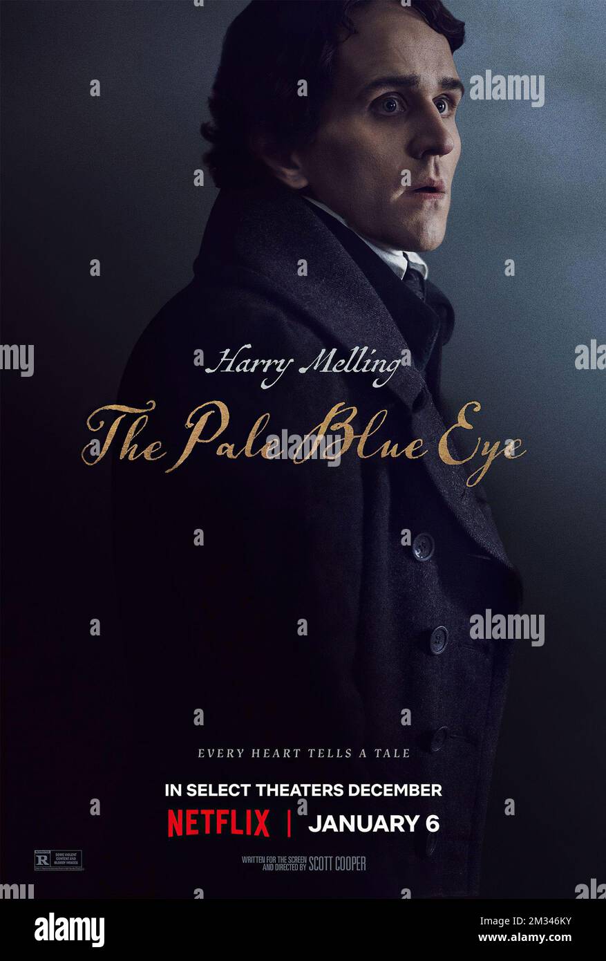 THE PALE BLUE EYE, US character poster, Harry Melling as Edgar Allan ...