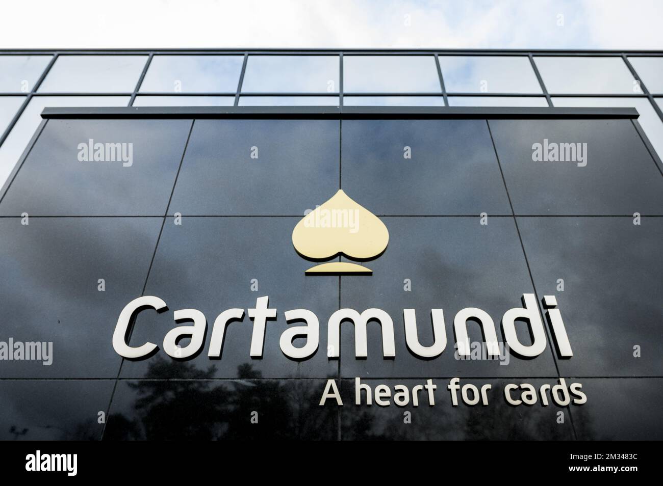 Illustration picture shows the Cartamundi logo and , Tuesday 12 January 2021, in Turnhout ...