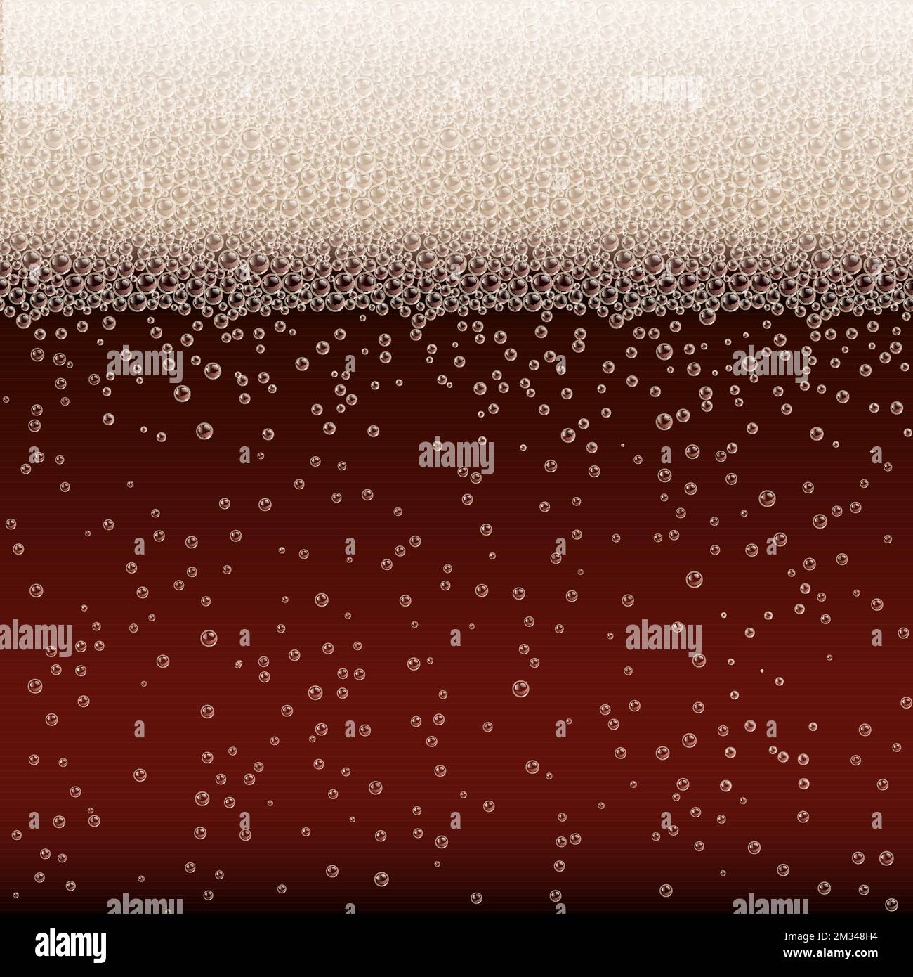 Realistic Bubbles and White Beer Foam. Cool Liquid Drink for Bar, Pub ...