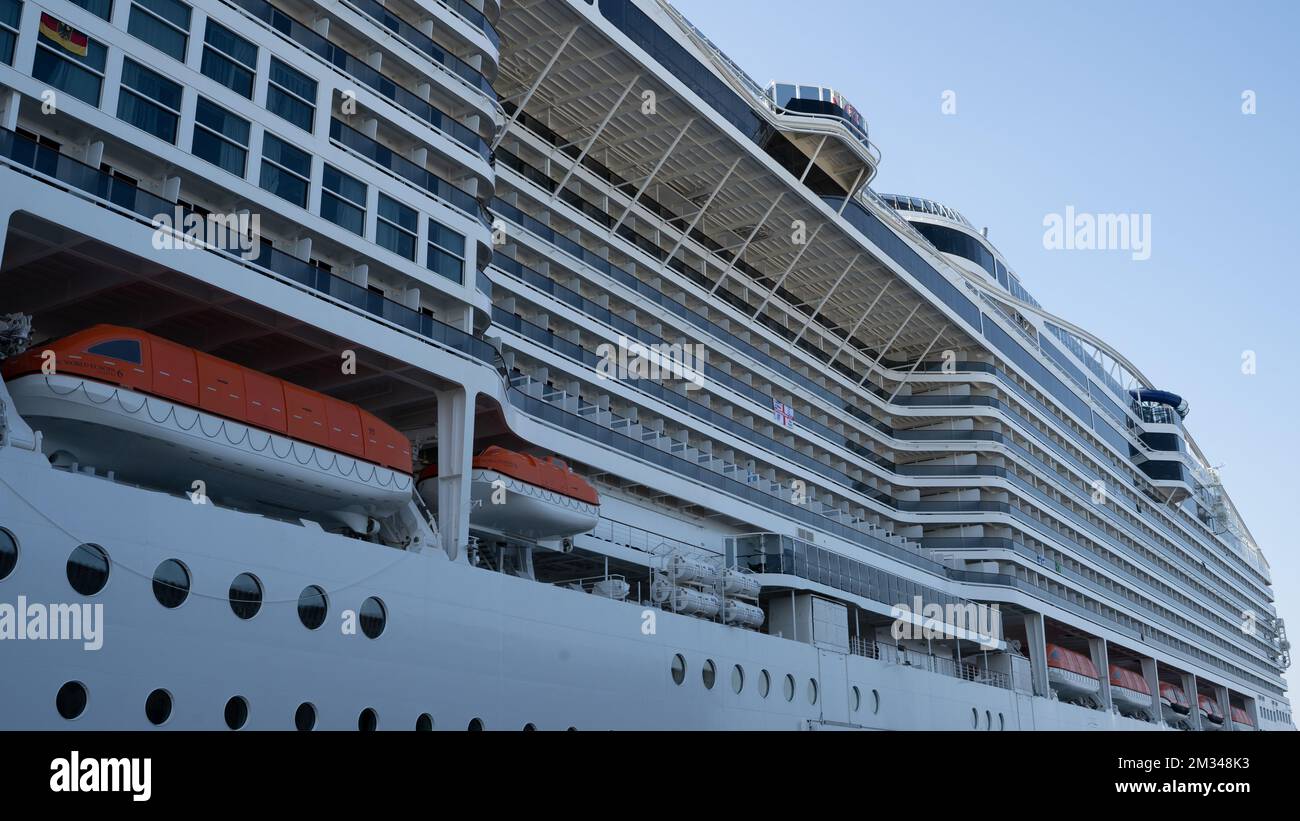 Doha,Qatar- December 12, 2022: MSC world europa cruise ship in Qatar ...